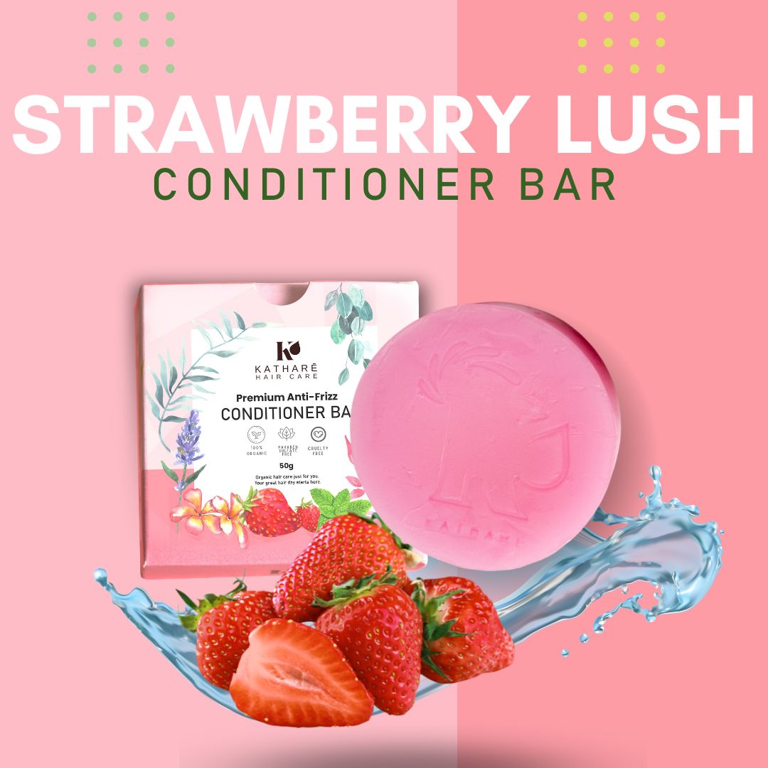 Strawberry Lush Conditioner Bar | Nourishing – Katharē Hair Care